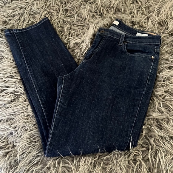 Levi's | Jeans | Mid Rise Skinny Dark Blue Jeans 4 Stretch Denim ...